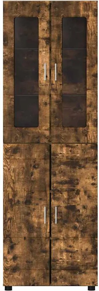 Vysoký bufet FLORIN 60 x 35 x 182 cm Kouřový dub 3397919