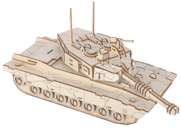 Woodcraft construction kit Woodcraft Dřevěné 3D puzzle Tank M1 Abrams