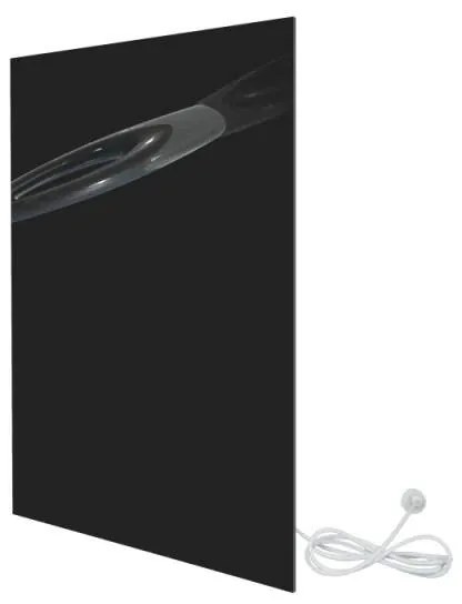 Černý skleněný infrapanel ByeCold 450 W, 80 × 60 cm, 11,3 m³
