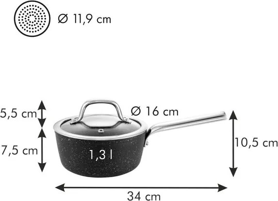 TESCOMA Rendlík PRESIDENT Stone s poklicí ø 16 cm, 1,3 l