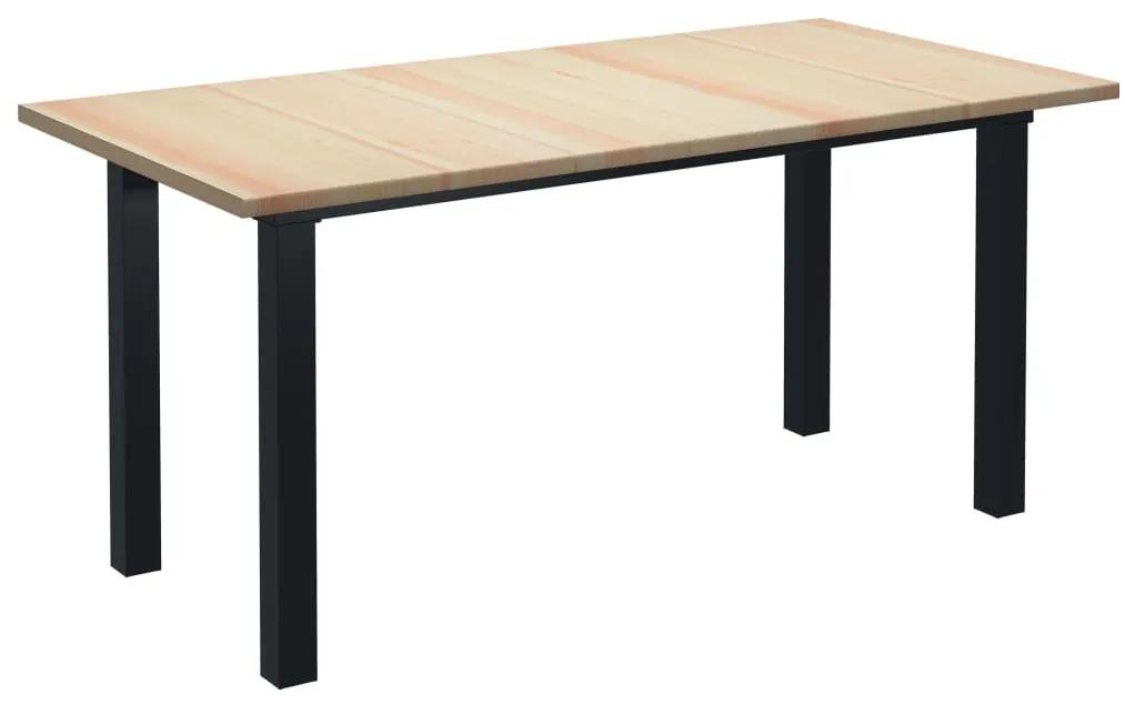 3051325 vidaXL Jídelní stůl 160 x 80 x 76 cm borové dřevo