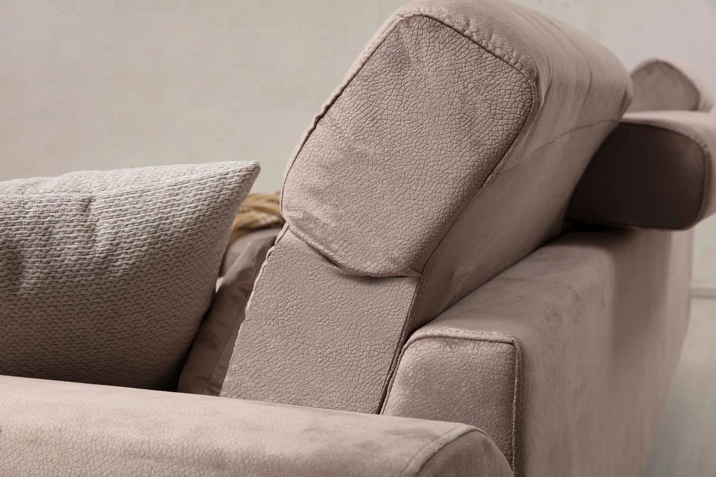 Designová rohová sedačka Heimana 308 cm béžová - levá