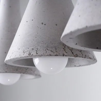 Závěsné svítidlo SOLLUX REA 3L beton E14 3x12W bez žárovky SL.1225