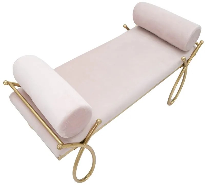 Designová lavice Nancilea 112,5 cm růžová