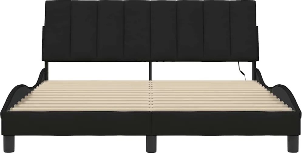 Rám postele bez matrace Hanko černý 160 x 200 cm textil 3310470