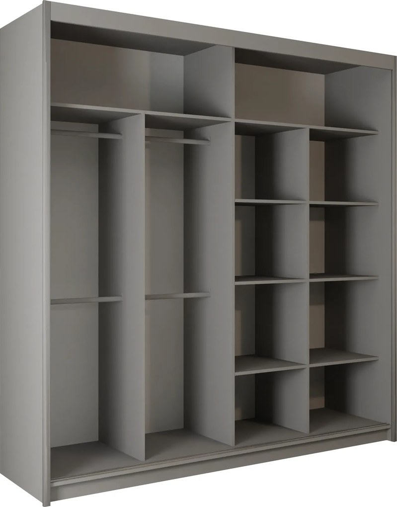 ARK Šatní skříň IKING, Bílá/Dub Artisan203 cm