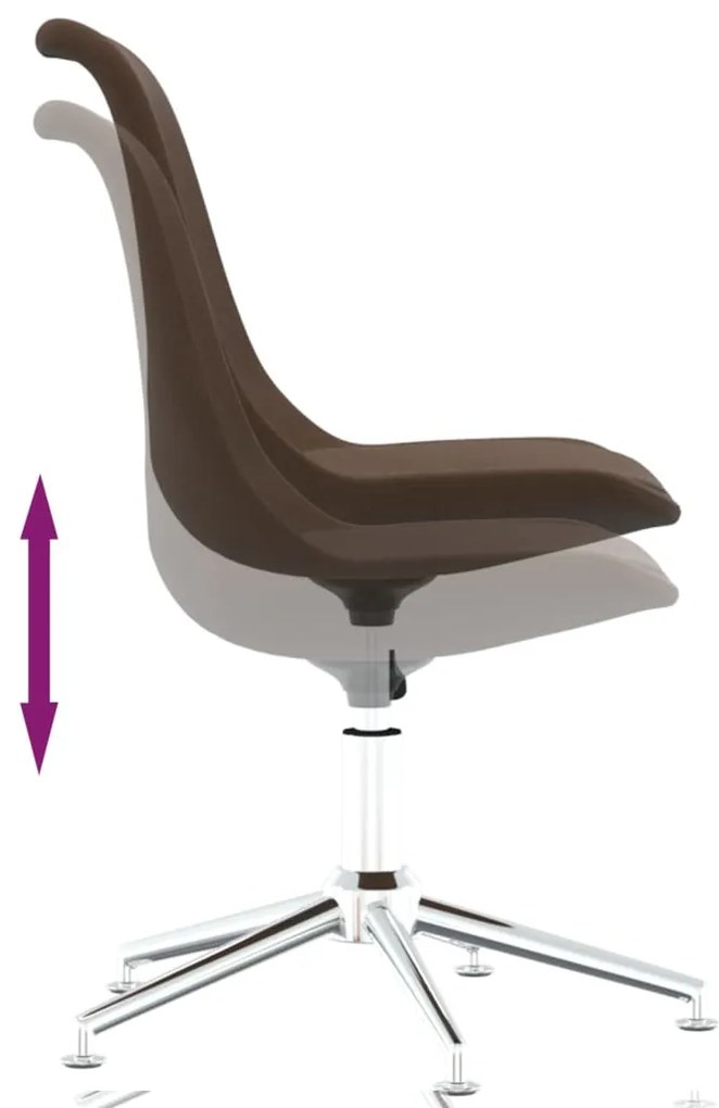Otočné jídelní židle 2 ks hnědé textil - Default Title