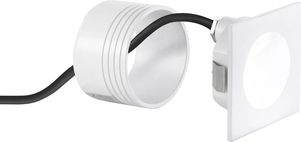 FAN INC-ONYX-Q1 BCO Zápustné venkovní svítidlo LED Onyx, bílé, hliník, 2 W, 420 lm, 4000 K, IP54, 8 x 8 x 4 cm - FANEUROPE