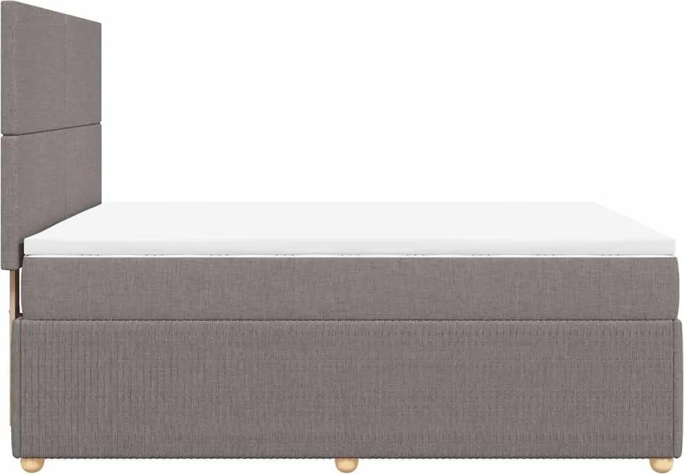 Box spring postel s matrací taupe 140x190 cm textil 3294348
