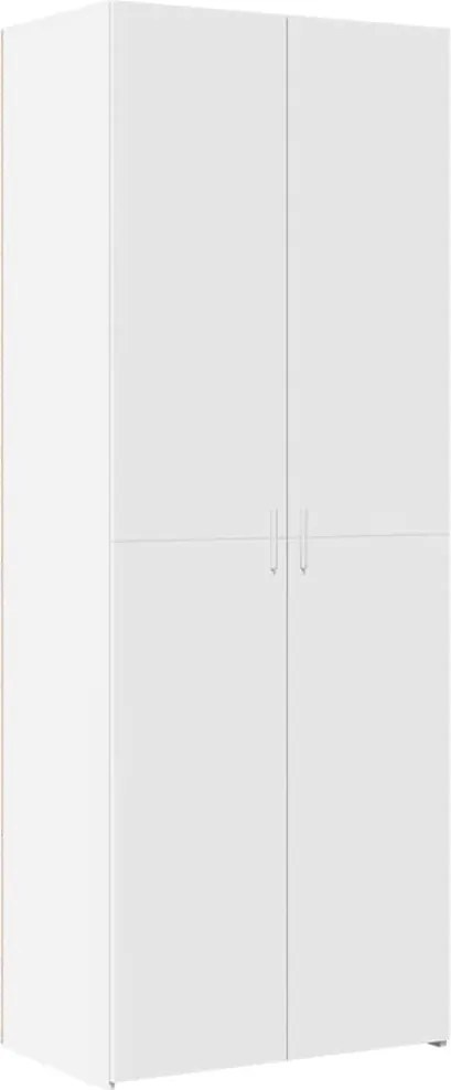 Úzká úložná bílá 70 x 42,5 x 225 cm kompozitní dřevo 3281322