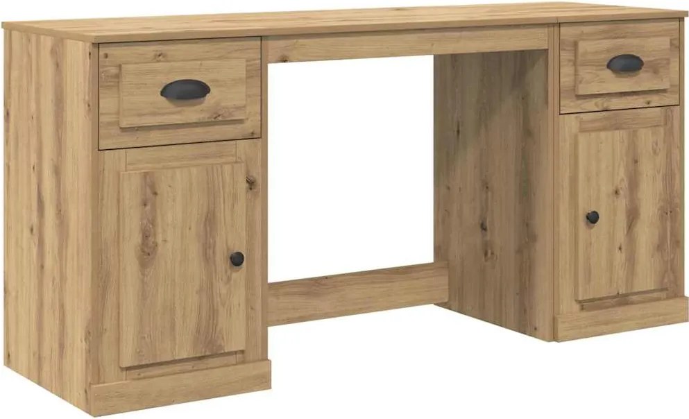 Stůl s kabinetem Artisanový dub Kompozitní dřevo 3402678