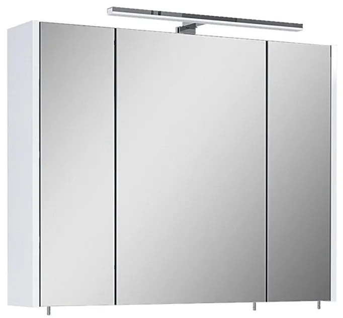 Riva Vulcano Zrcadlová skříňka s LED osvětlením, 80 × 61 × 14 cm, bílá