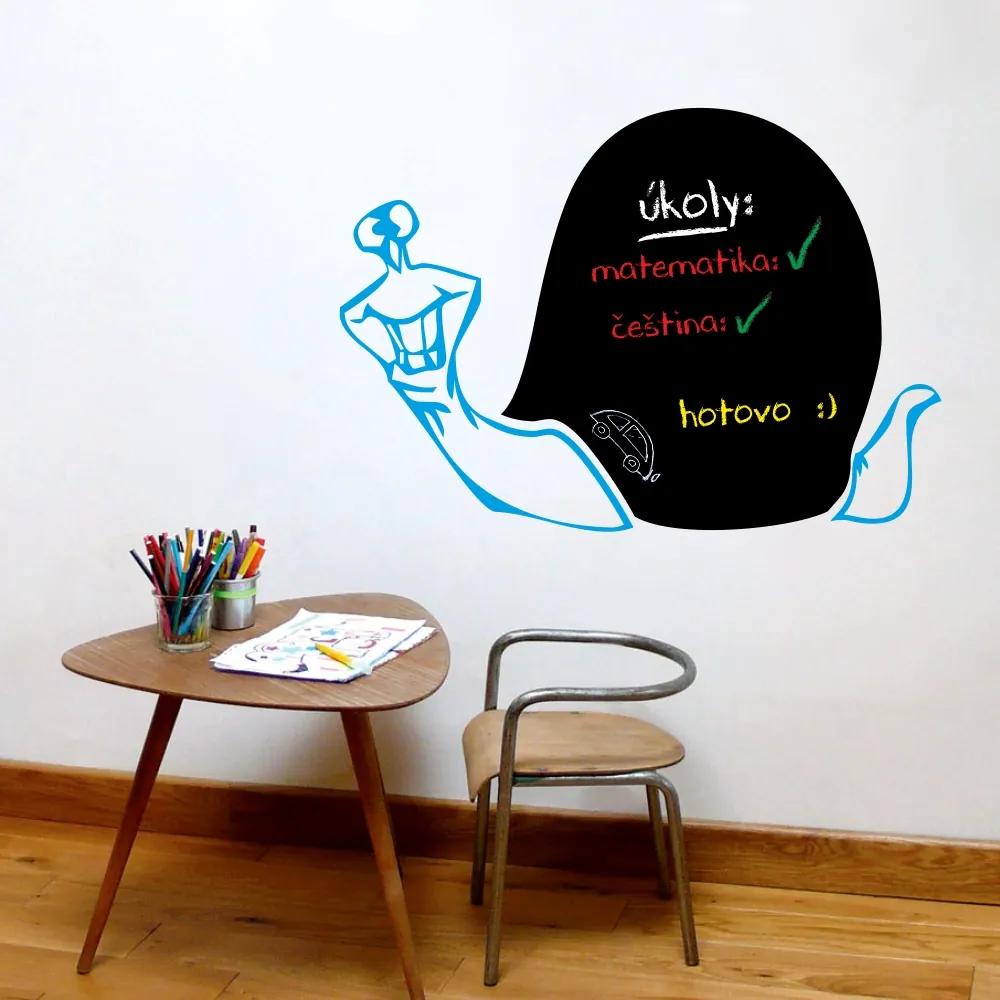 WALLVINIL Samolepky na zeď - Šnek nalepovací tabule Velikost: 100x71 cm, Levá / Pravá: Levá (dekorace směřuje/dívá se doleva), Barva šneka: Levandulová