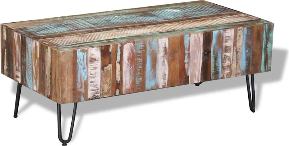 Konferenční stolek masivní recyklované dřevo 100 x 50 x 38 cm 243455