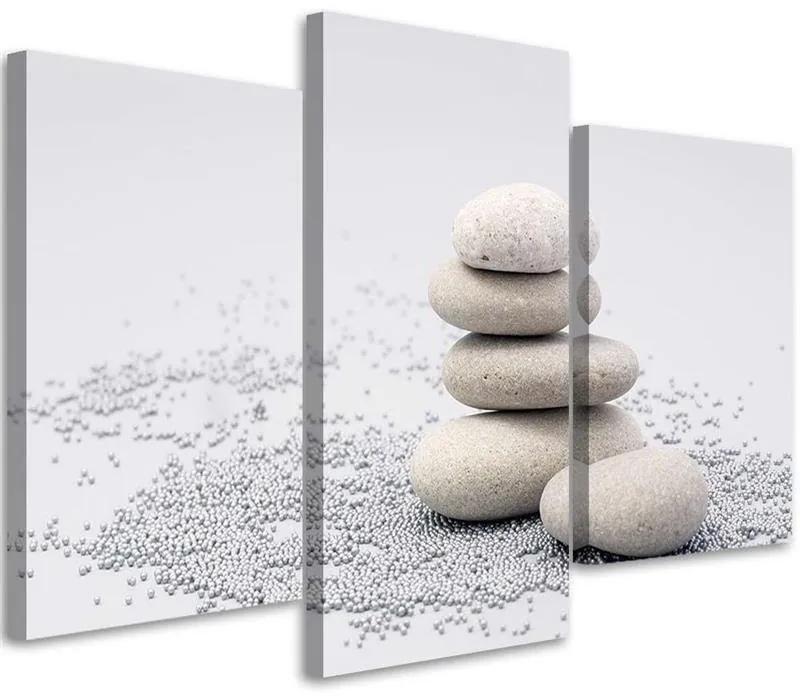 Gario Obraz na plátně Zenové kameny - 3 dílný Rozměry: 60 x 40 cm