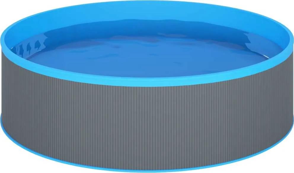 vidaXL Nadzemní bazén se závěsným skimmerem a čerpadlem 350x90 cm [3070801] Barva: Šedá