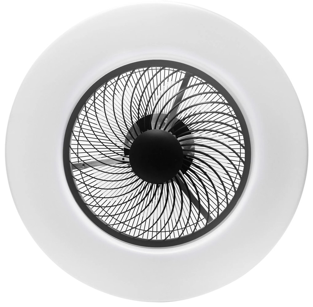 Toolight Toolight, LED stropní svítidlo s ventilátorem APP1552-C, černá-bílá, OSW-05181