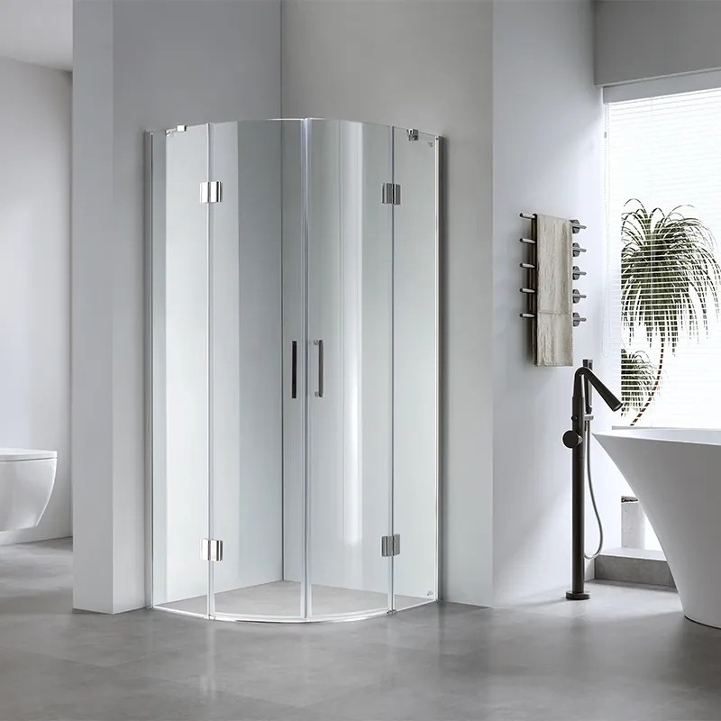 BPS-koupelny Čtvrtkruhový sprchový kout HYD-RK92 90x90 chrom/transparent