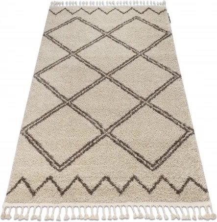Makro Abra Kusový koberec BERBER ASILA B5970 krémový hnědý 80 x 150