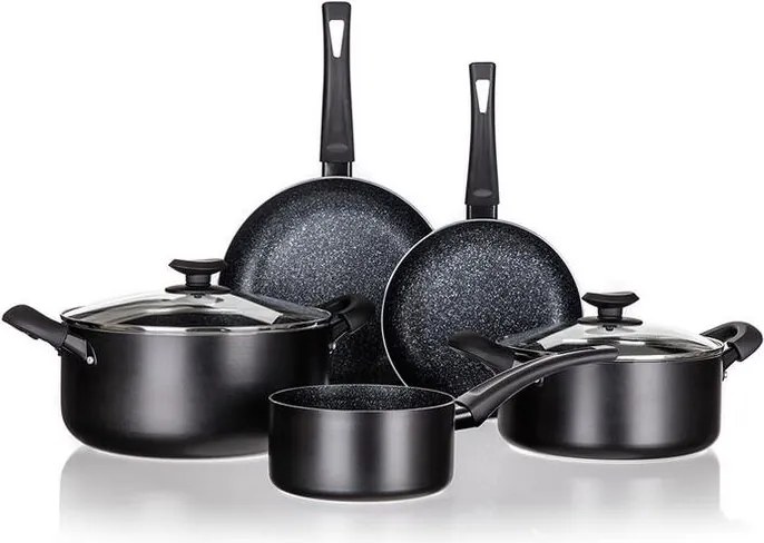 Sada nádobí s nepřilnavým povrchem BLACK STONE 7 dílů
