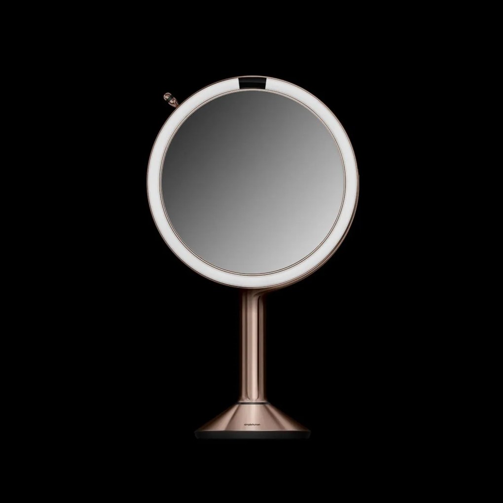 Kosmetické zrcátko Simplehuman Sensor TRIO, LED osvětlení, 1x/5x/10, dobíjecí, rose gold