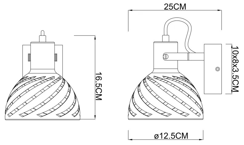 GLOBO LENNA 54660-1 Nástěnné svítidlo