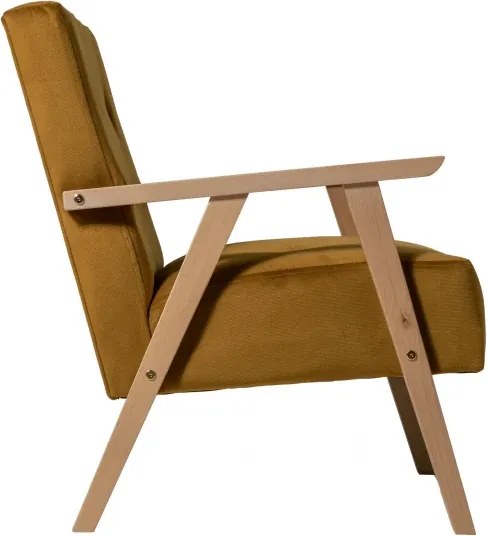 Křeslo RETRO, zlatá (Kronos 1/buk)