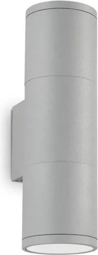 ILUX 163628 Venkovní nástěnné svítidlo Ideal Lux Gun AP2 small grigio 163628 šedé 21cm IP44 - IDEALLUX