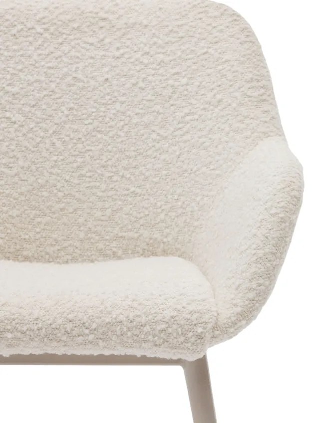 Bílá čalouněná dětská židle Kave Home Konna