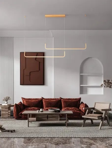 Designový lustr Strita zlatá