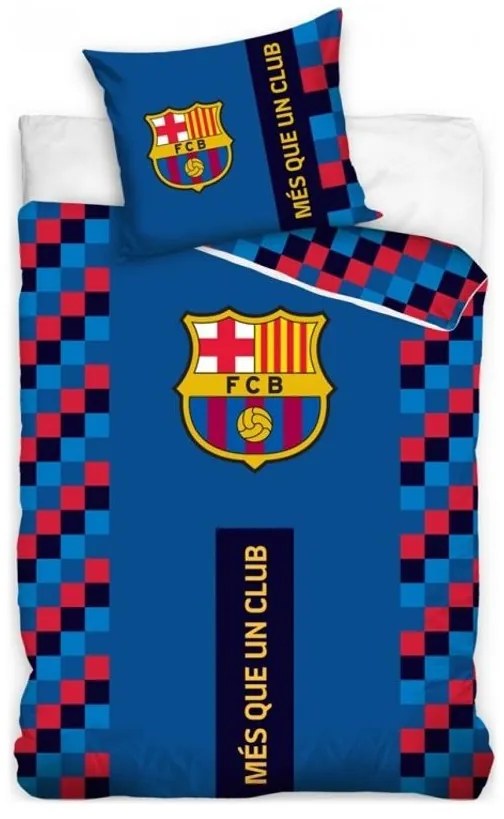 Bavlněné ložní povlečení FC Barcelona - MÉS QUE UN CLUB - 100% bavlna - 70 x 90 cm + 140 x 200 cm