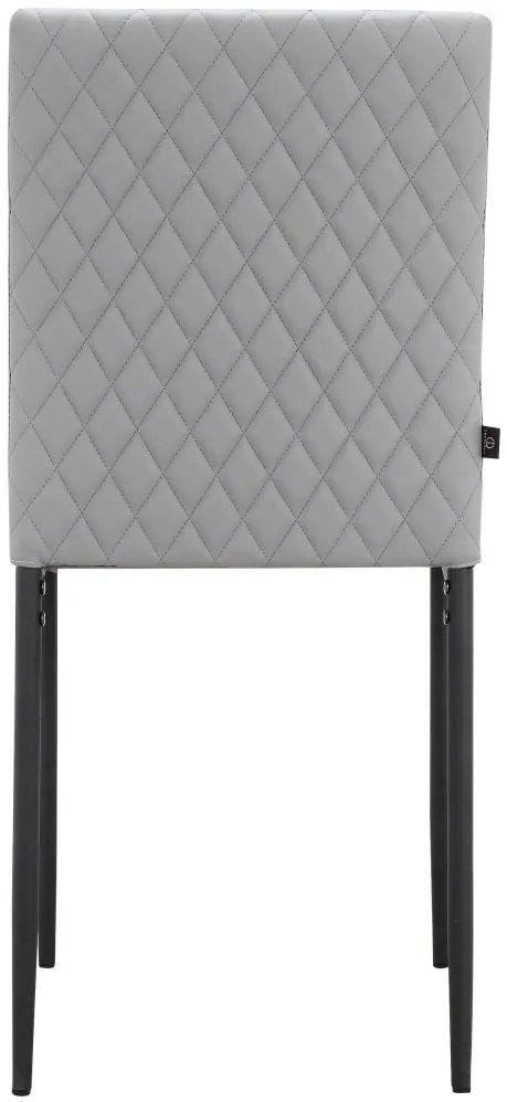 Danish style Jídelní židle Pavia (SET 2 ks), syntetická kůže, šedá