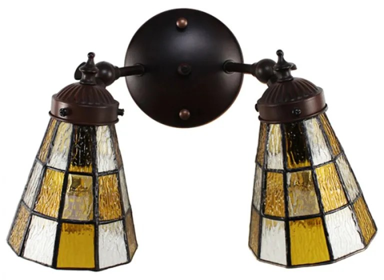 Nástěnná lampa Tiffany Anki – 30x23x23 cm