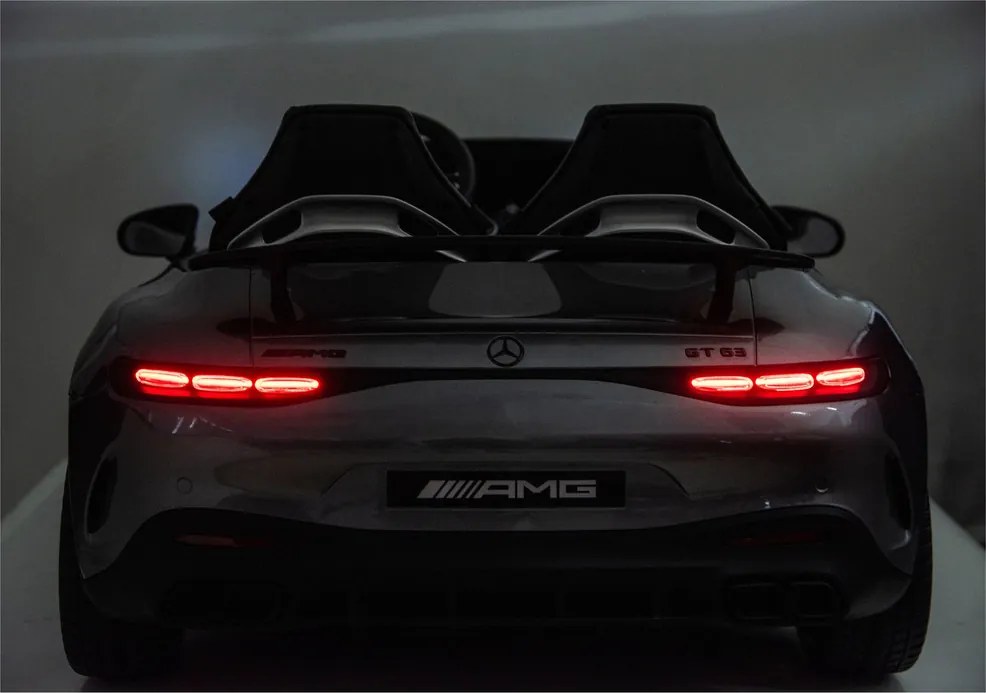 LEAN CARS Elektrické autíčko Mercedes GT63 AMG DK-GT63 24V LCD šedé lakované