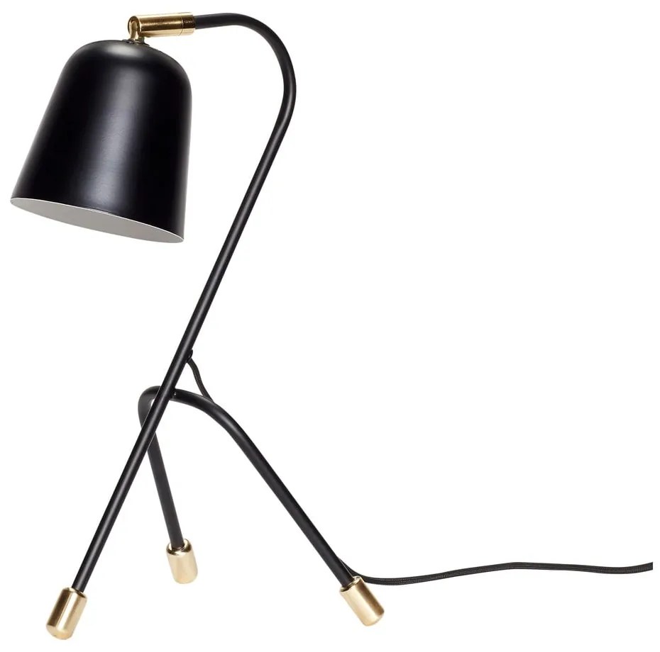 Černá stolní železná lampa Hübsch Bunno