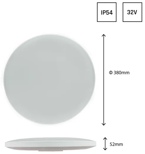 LED Venkovní stropní svítidlo NYMPHEA LED/32W/230V IP54 6000K