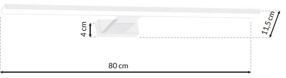 Nástěnné LED svítidlo Shine1, 1x LED 15w, 4000k, (80 cm), w