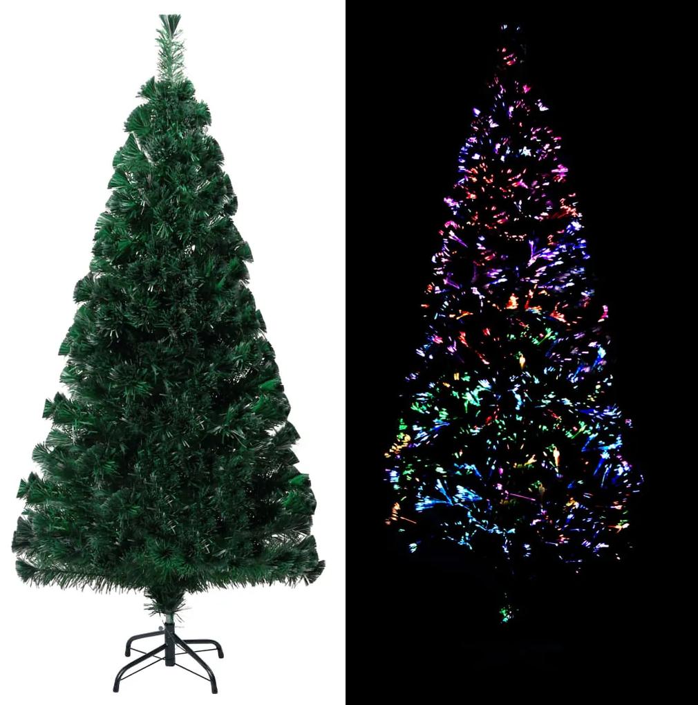 321026 vidaXL Umělý vánoční stromeček se stojanem zelený 120cm optické vlákno
