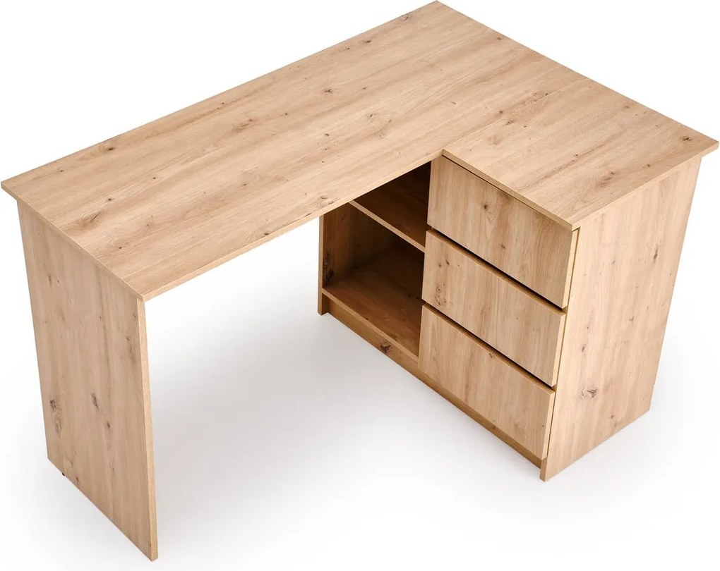 Rohový psací stůl Bega dub artisan