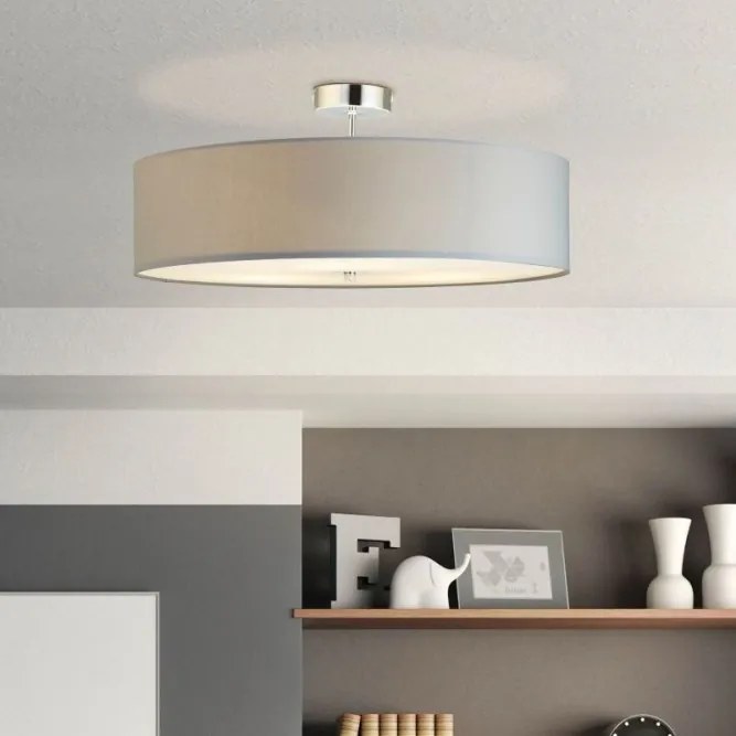 Brilliant 93522/22 Stropní lustr ANDRIA světle šedá textilie, průměr 60cm