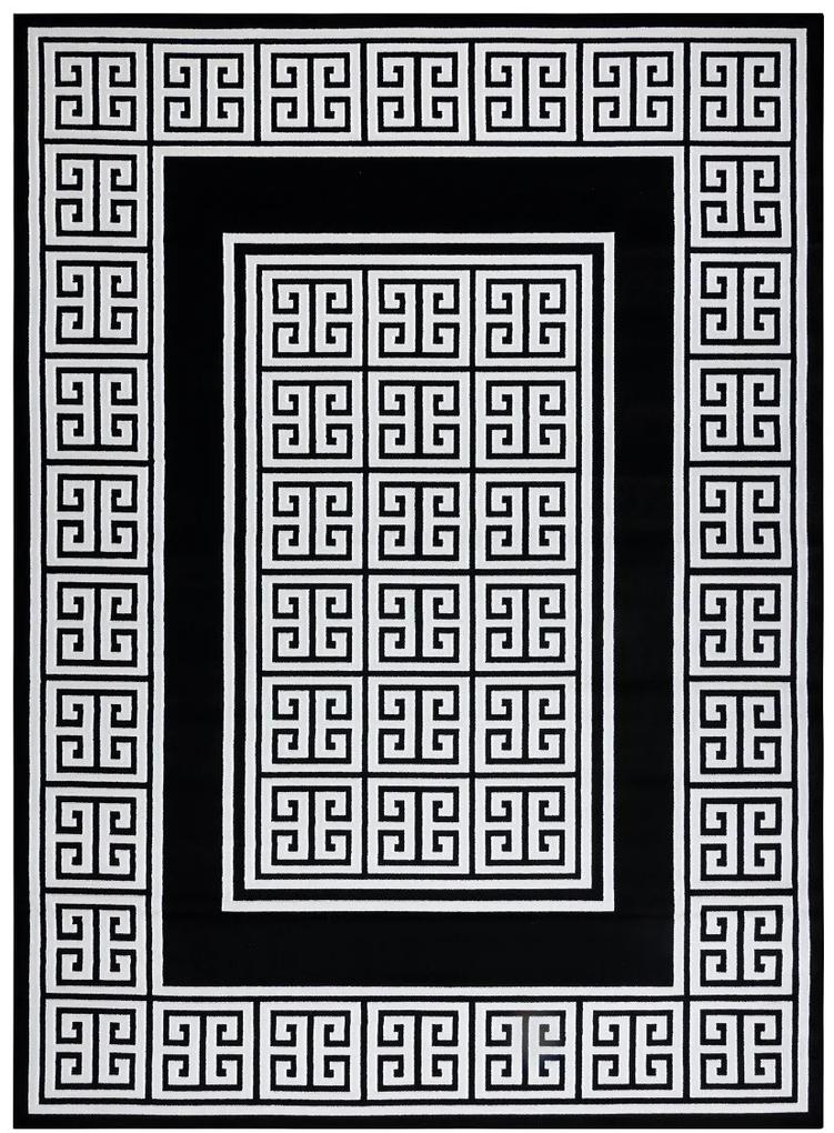 Dywany Łuszczów Kusový koberec Gloss 6776 85 greek black/ivory ROZMĚR: 160x220