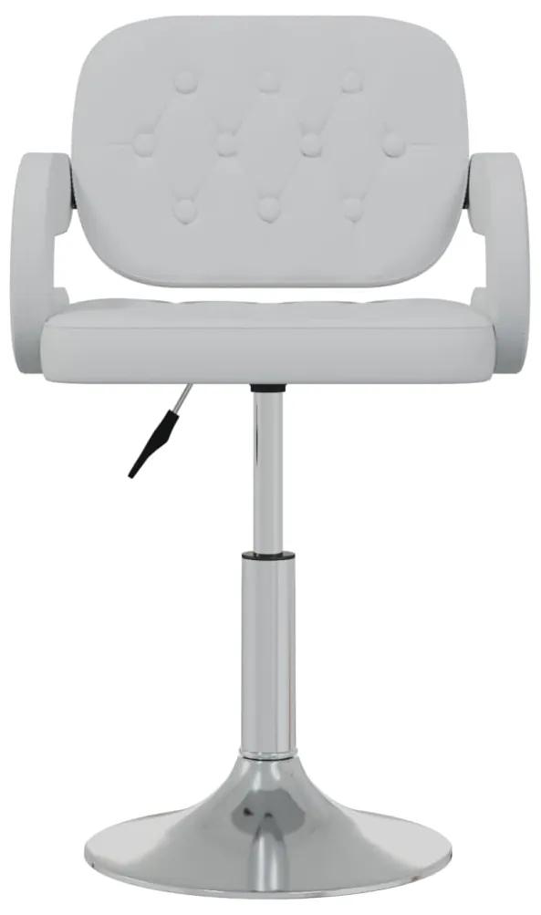 Otočné jídelní židle 2 ks bílé umělá kůže,  335557