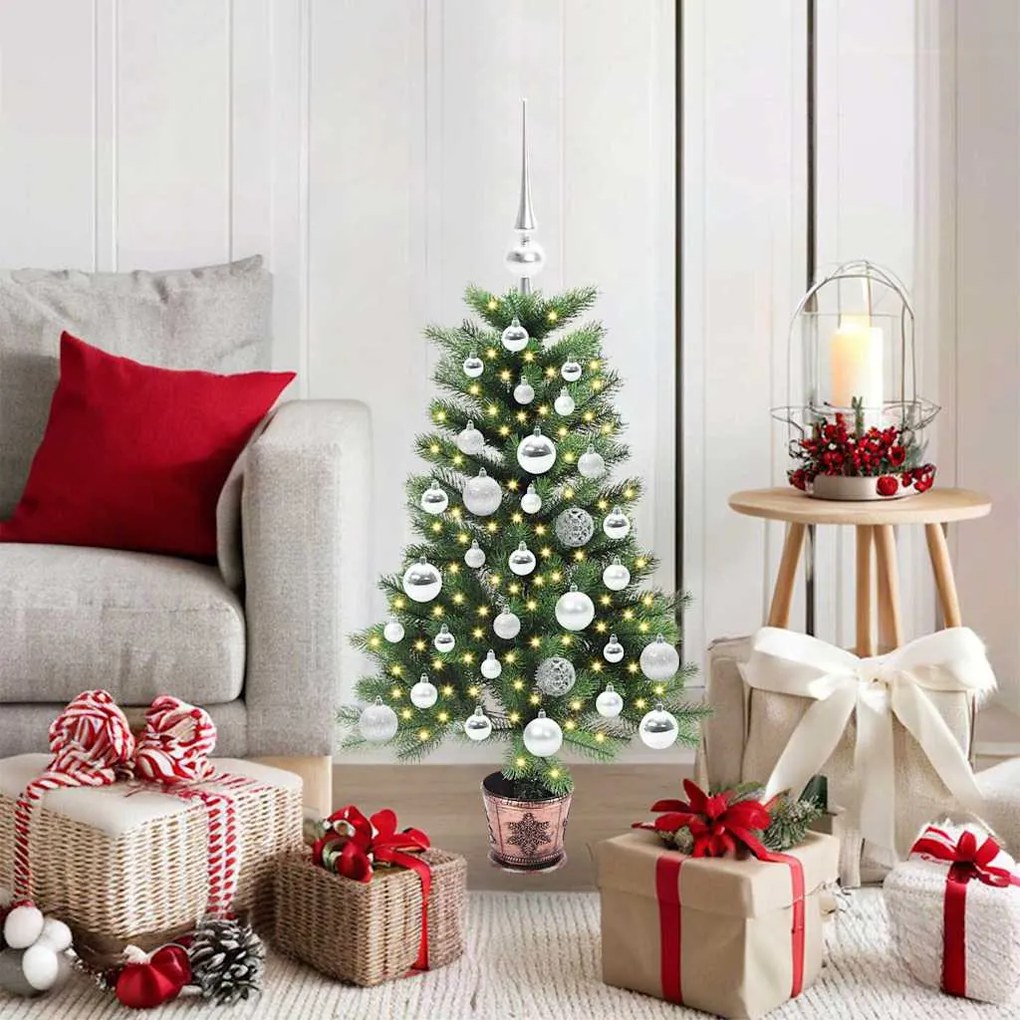 Vánoční stromeček s 150 LED diodami s stojanem Zelená 90 cm PE 3396305