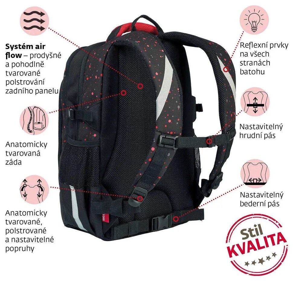 Stil - školní batoh Midi Dotty