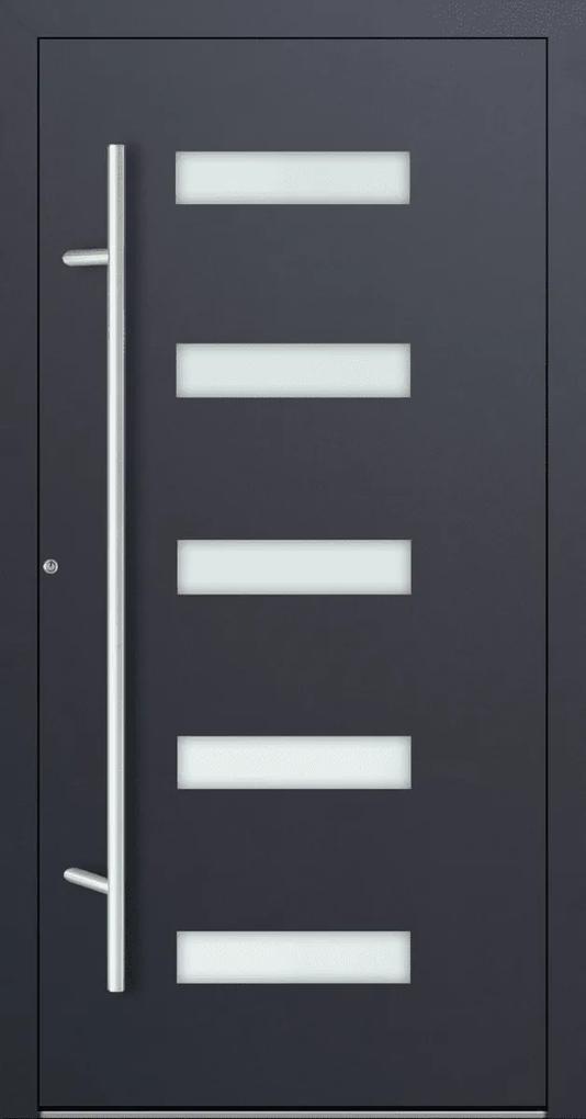 Hliníkové vchodové dveře FM Turen Premium P90 M11 antracit RAL7016 Orientace dveří: Levé, otevírání dovnitř, Standardní rozměr dveří včetně rámu: 100 cm x 200 cm - vnější rozměr rámu