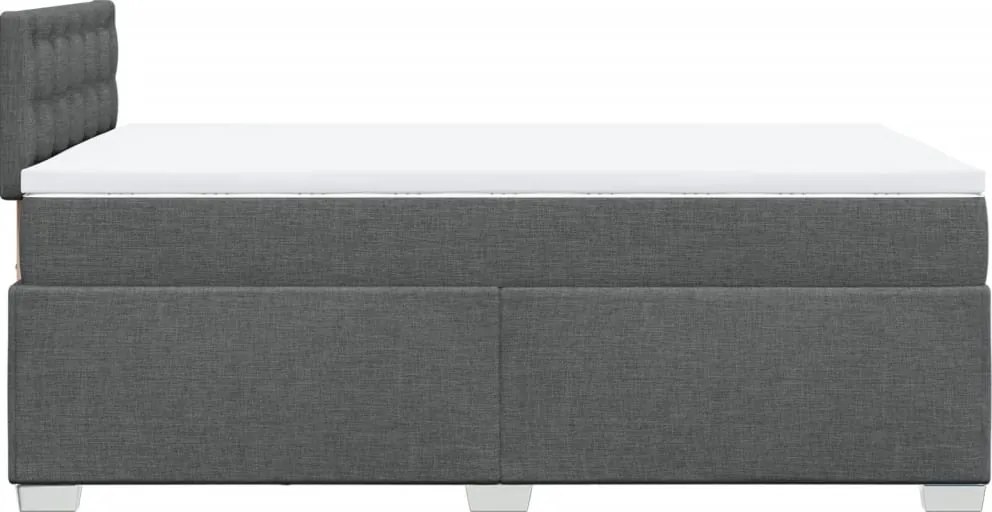 Box spring postel s matrací tmavě šedá 120x200 cm textil 3285870