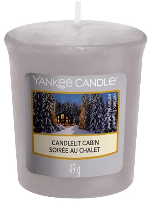 Yankee Candle - votivní svíčka Candlelit Cabin (Chata ozářená svíčkou) 49g