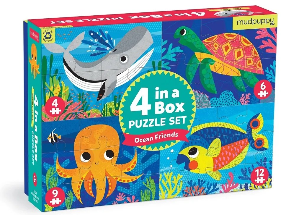 Mudpuppy Puzzle Oceán sada 4 v 1