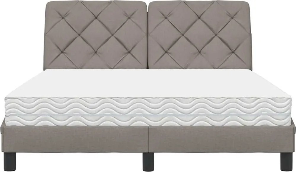 Postel s matrací taupe 140 x 190 cm textil 3310738