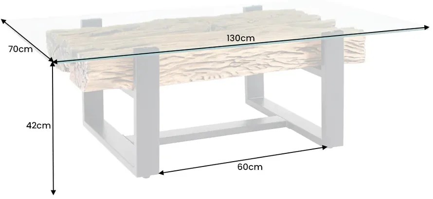 Massive home | Konferenční stolek BARRACUDA 130 CM masiv teak